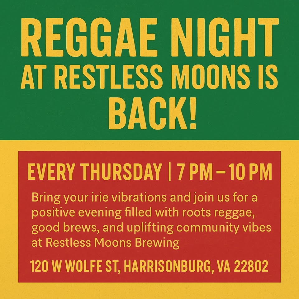 Reggae Night at Restless Moons is Back - Harrisonburg