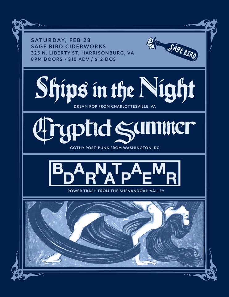 Cryptid Summer, Bantam Draper, and Ships in the Night at Sage Bird ...